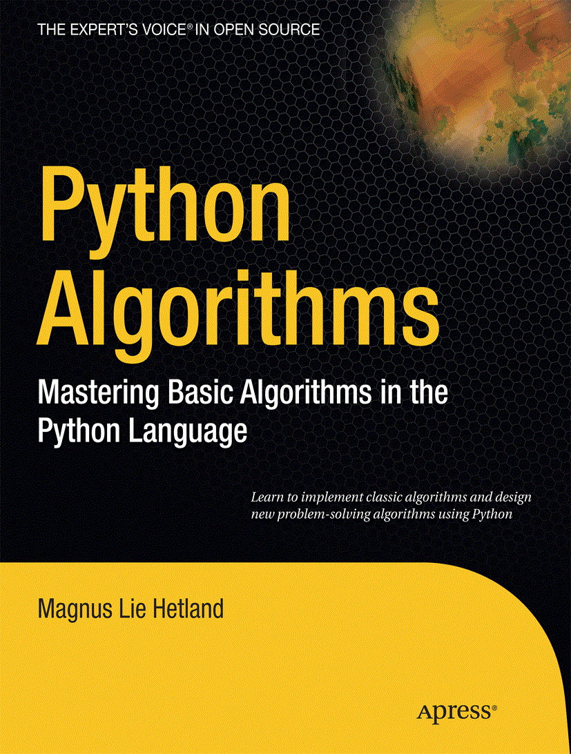 Python Algorithms Mastering Basic Algorithms In The Python Language Python论坛 经管之家原人大经济论坛