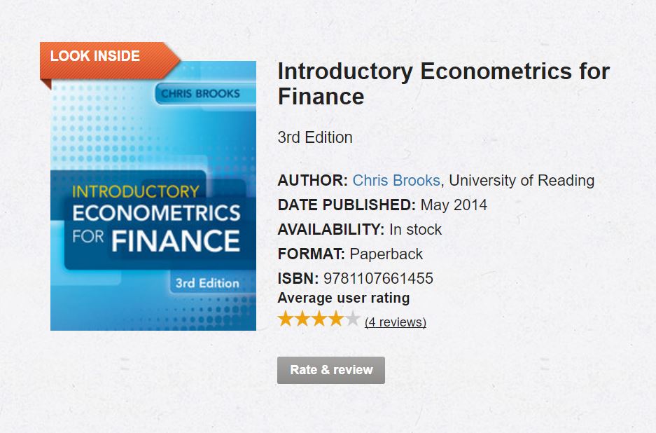 好书免费分享 Introductory Econometrics for Finance - 经管之家