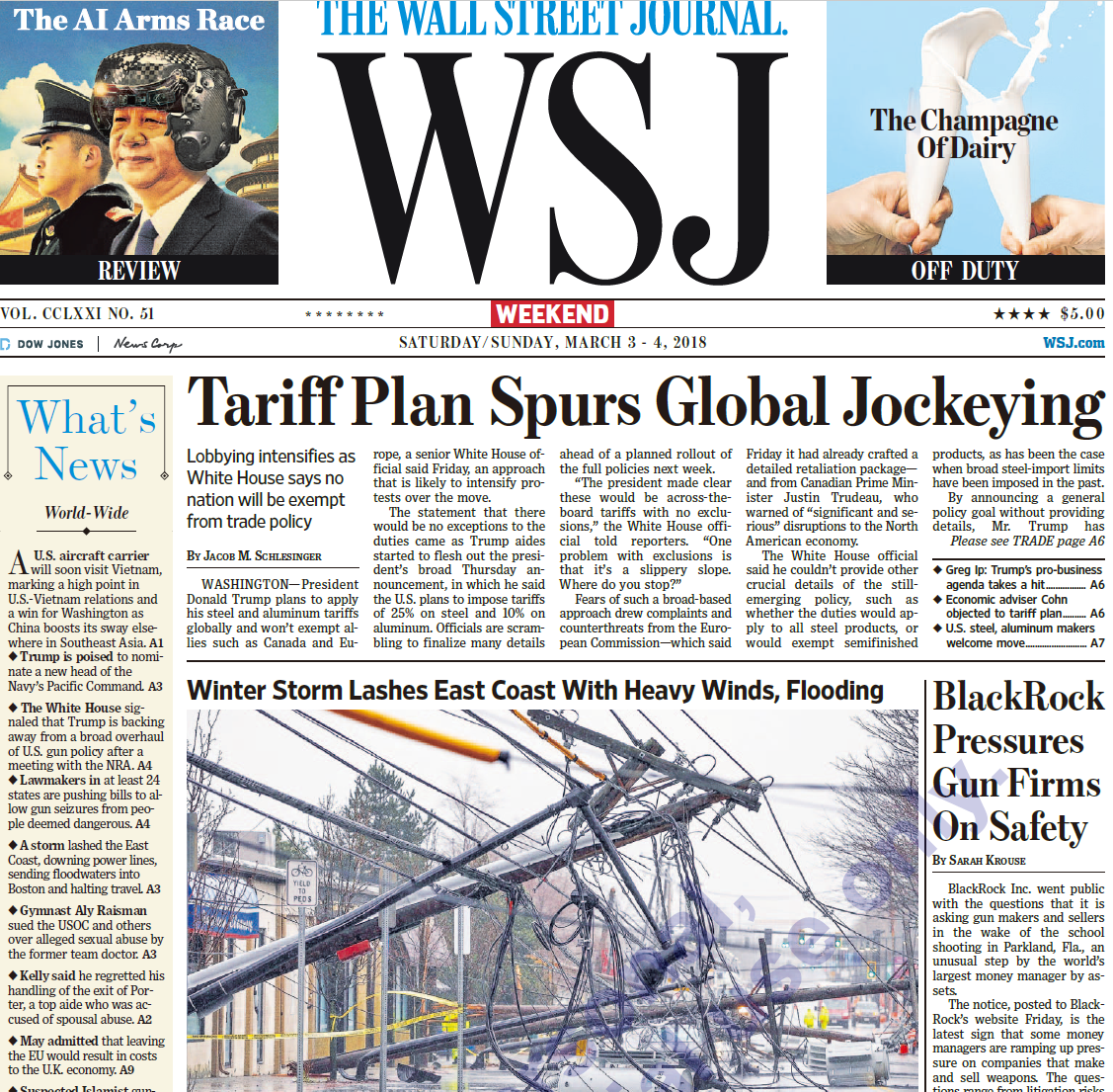 The Wall Street Journal Weekend-2018-03-03 to 04 PDF - 真实世界经济学(含财经时事 ...