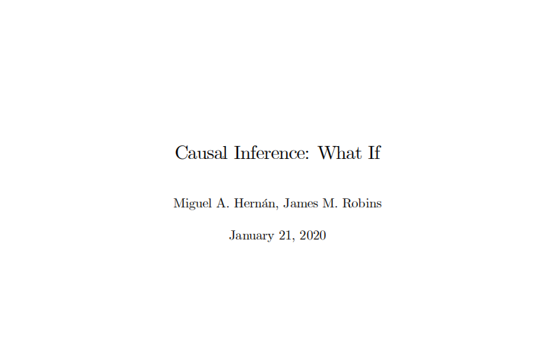 James M. Robins最新因果推论书Causal inference:What if - Stata专版 - 经管之家