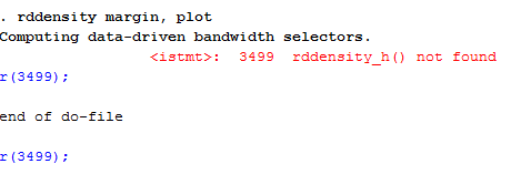 断点回归rddensity命令无法使用 - Stata专版 - 经管之家