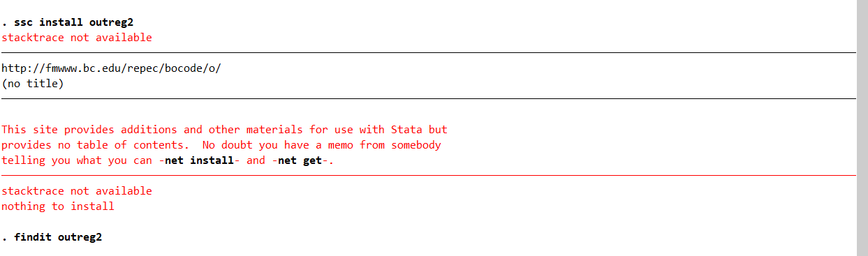 有没有大佬jiujiustata安装不了outreg2怎么办呀，findit outreg2我点进去也没有下载的 - Stata专版 - 经管之家