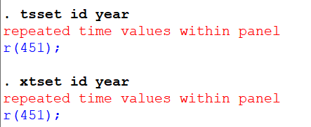 repeated time values within panel - Stata专版 - 经管之家(原人大经济论坛)