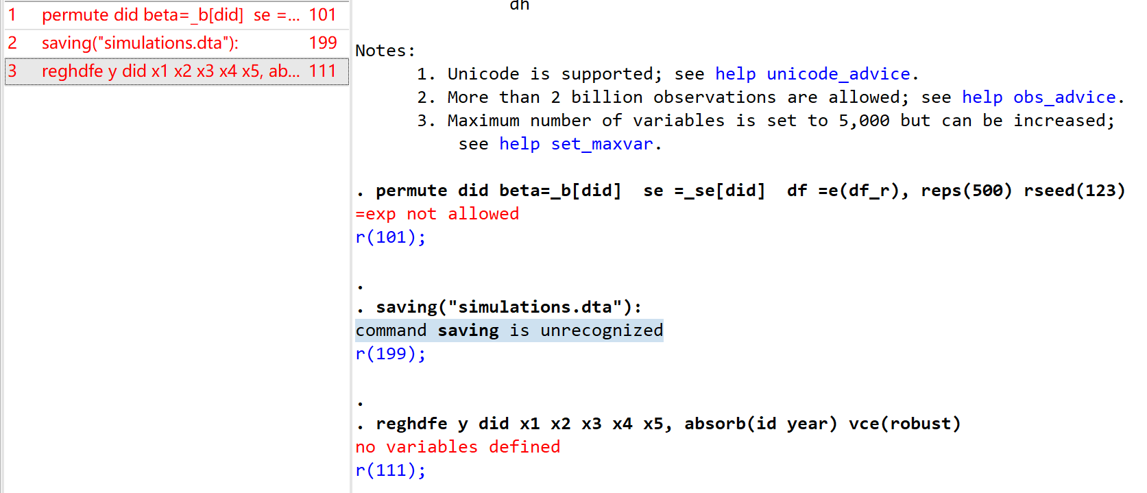 stata,permute命令运行总是报错=exp not allowed，请问如何解决 - Stata专版 - 经管之家