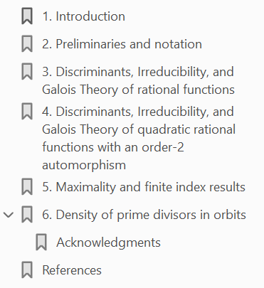 GALOIS THEORY OF QUADRATIC RATIONAL FUNCTIONS - 经管之家