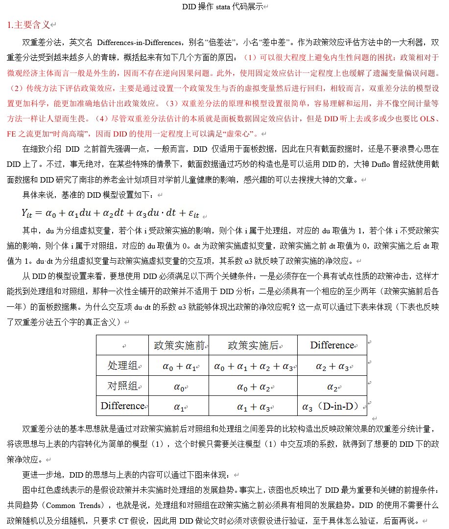 传统DID/队列DID/渐进DID/空间DID/PSM-DID五种DID模型案例全流程数据操作/代码/演示等 - 经管之家