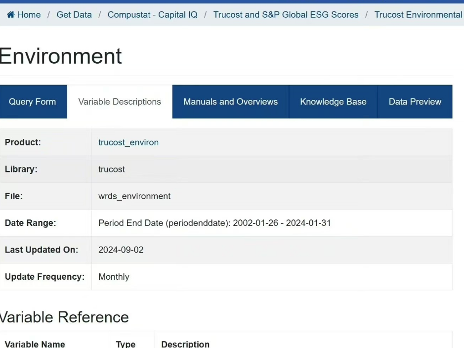 【数据】Trucost Environment 数据库2002-2024-01 - 经管之家